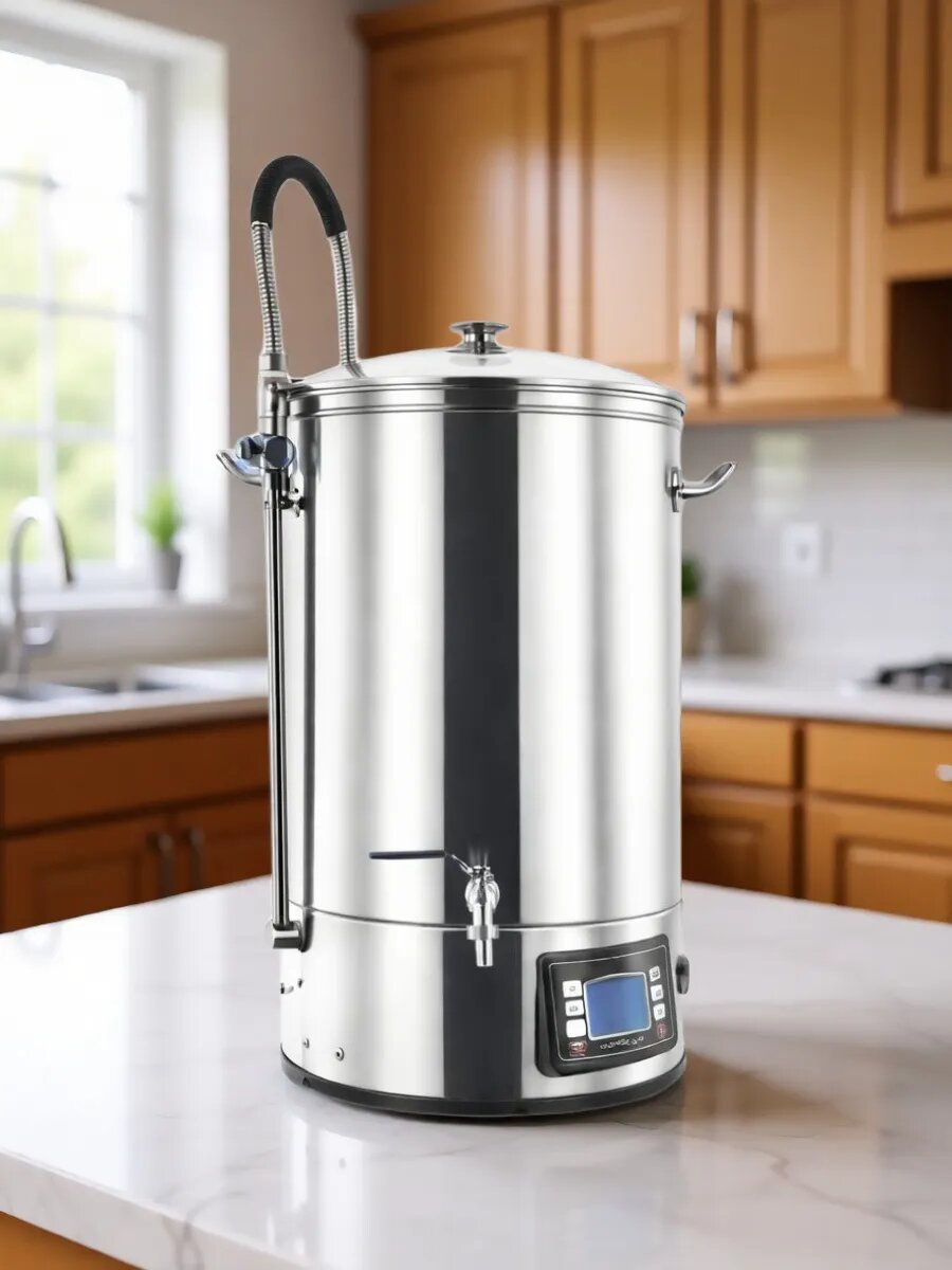 Автоматическая пивоварня МирБир AllGrain 40 л без Wi-Fi с чиллером, нержавеющая сталь