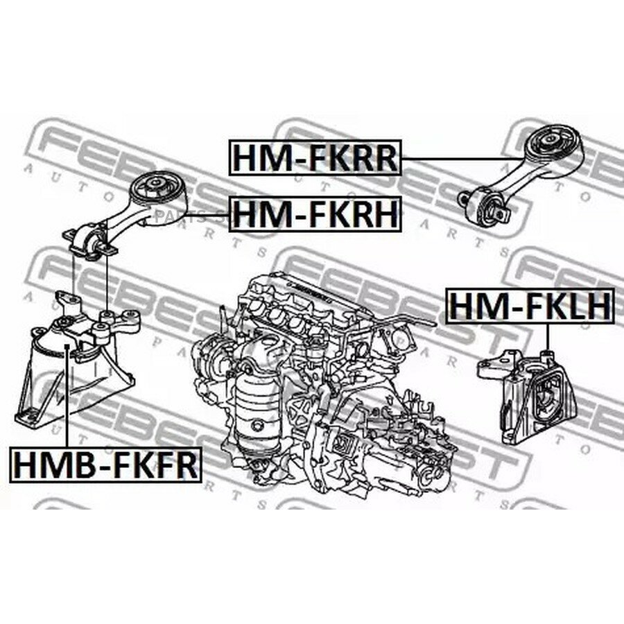 FEBEST HM-FKRR Опора двигателя задняя HONDA CIVIC FK 2006-2012 HM-FKRR