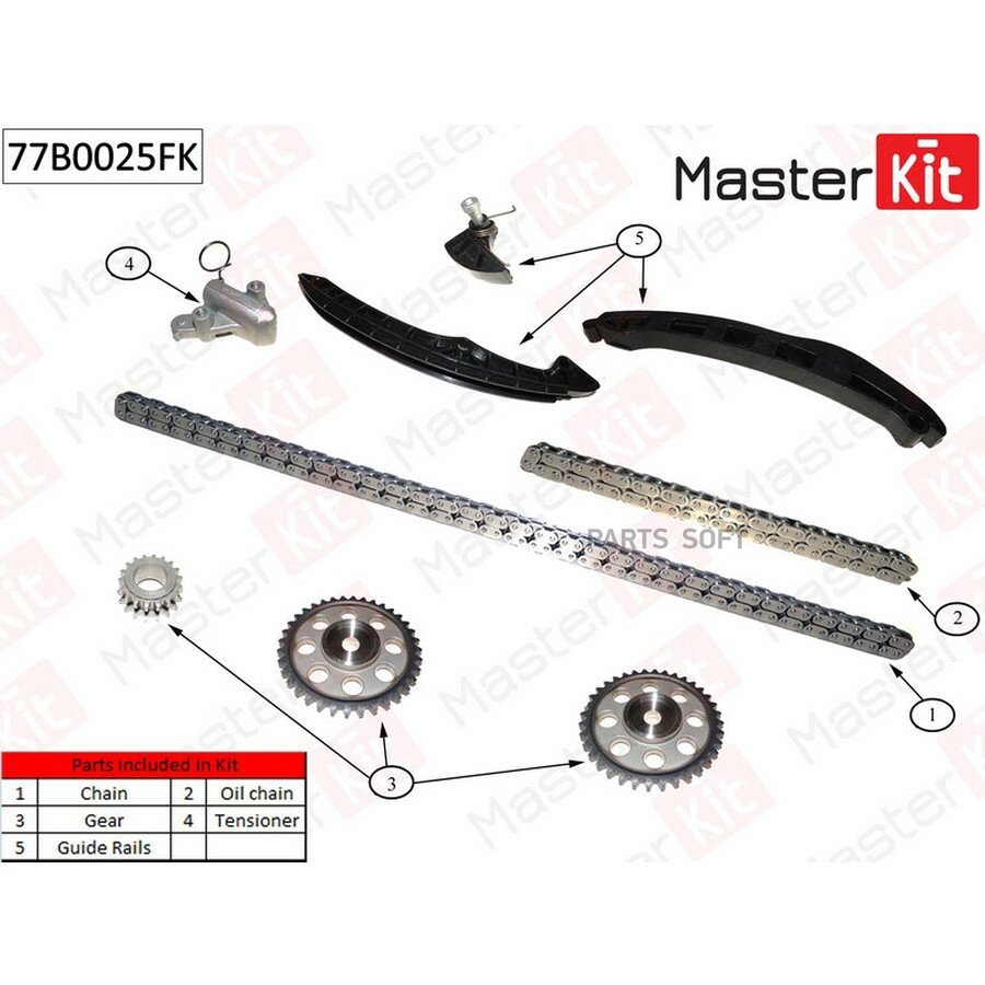 MASTERKIT 77B0025FK Комплект цепи ГРМ