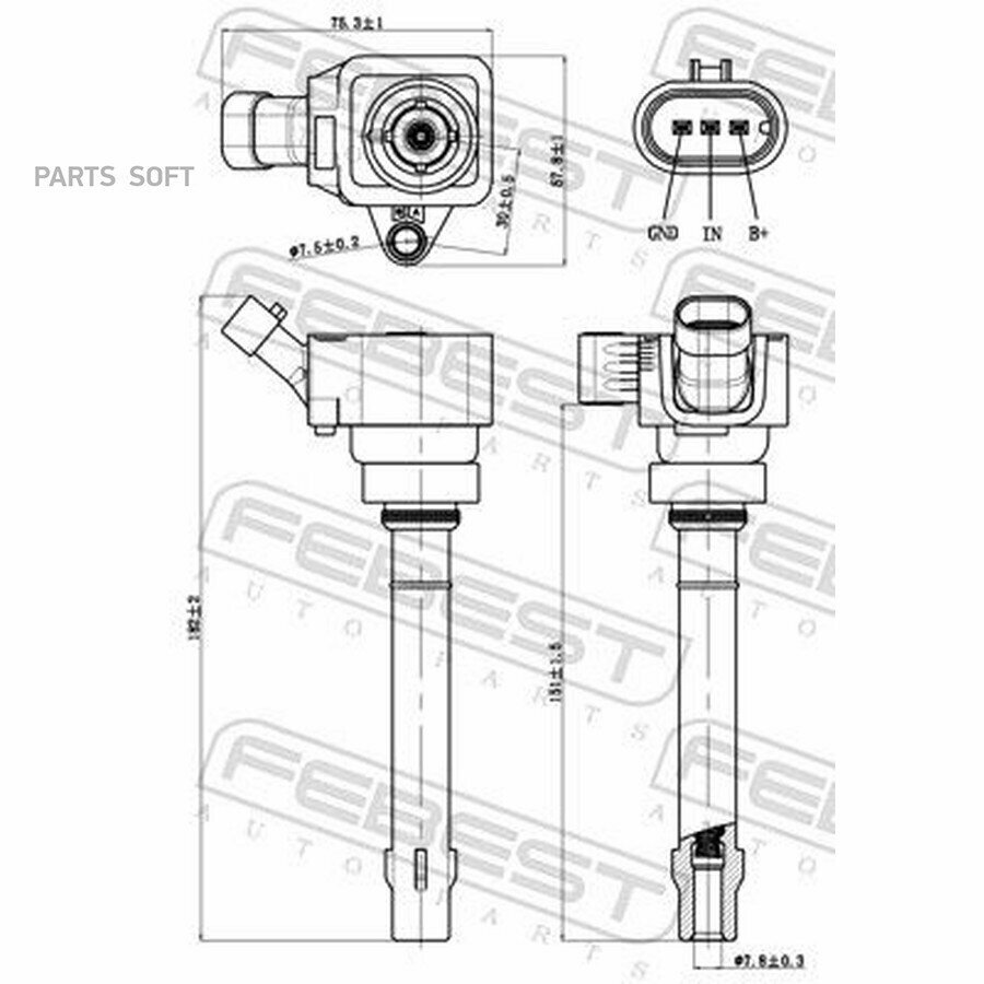 FEBEST 30640-002 катушка зажигания 30640-002