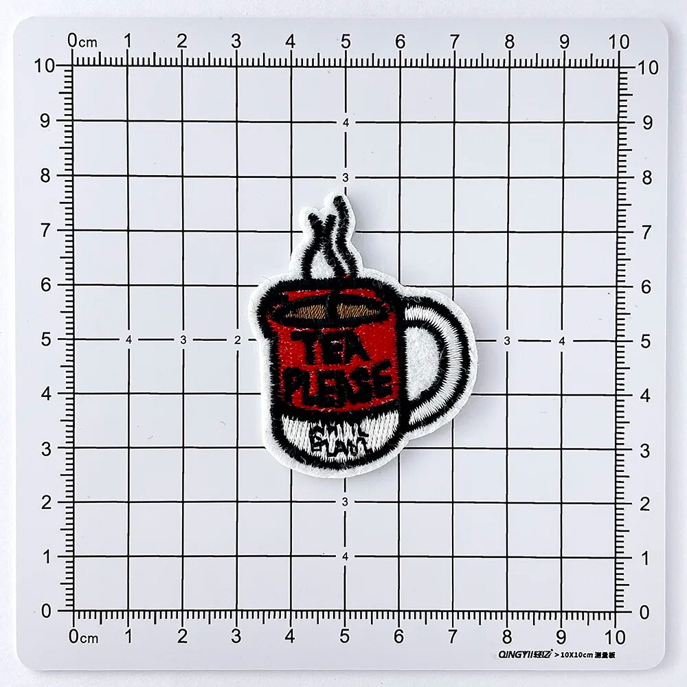 Нашивка "Tea Please" черная, 40