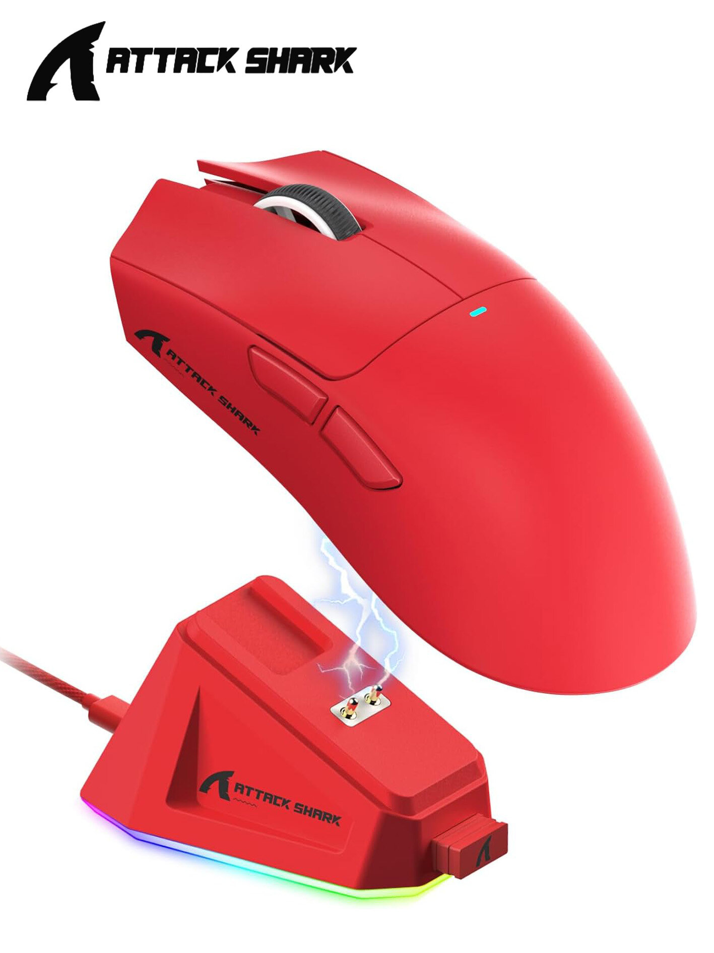 Беспроводная мышь Attack Shark X11 Bluetooth/2.4G/проводная с док-станцией