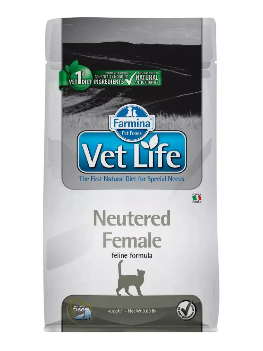 Сухой корм Farmina Vet Life Neutered Female (Фармина) для стерилизованных кошек, 0,4 кг