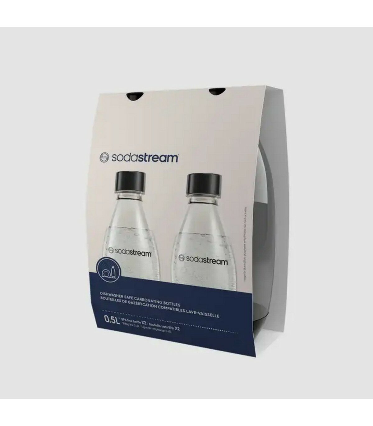 Бутылки для питья Sodastream DWS Fuse, черные, 2 шт, 500мл, пластик