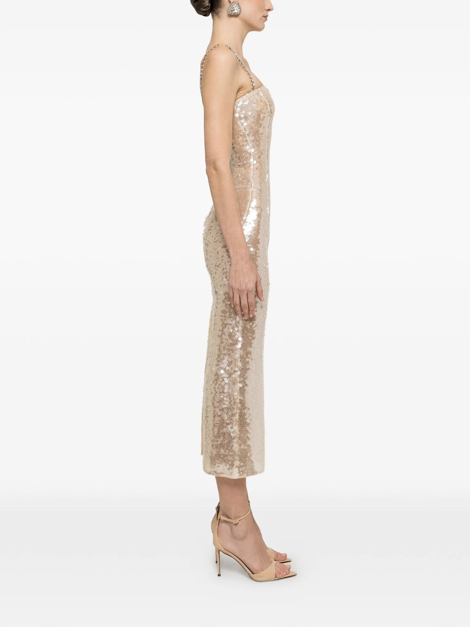 Платье Nissa Backless sequined midi dress, размер 40, разноцветный — фото 1