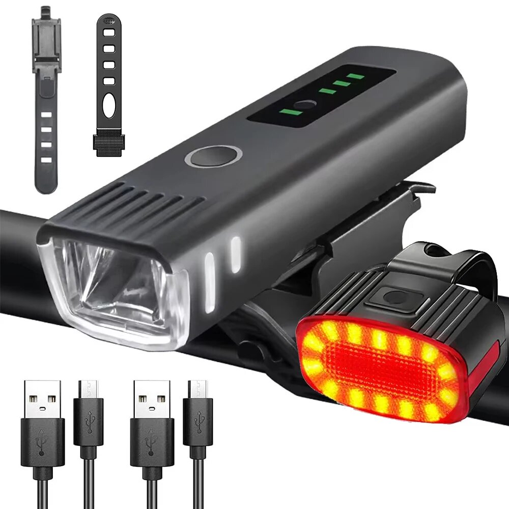 Велофара с задним фонарем KDULIT 1000Lm, Цвет: with Tail Light B