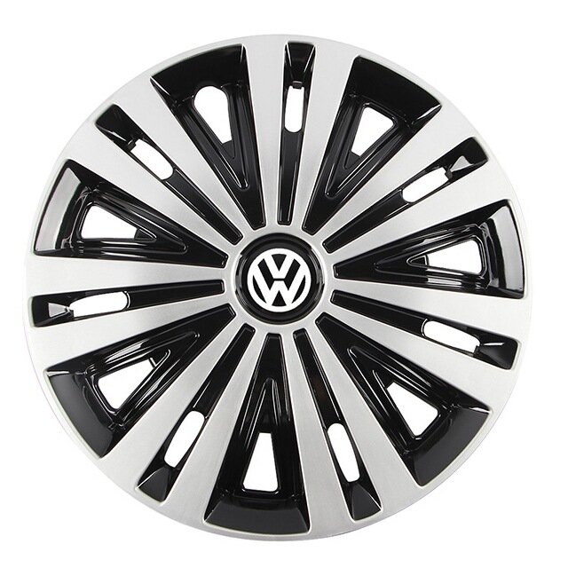 Колпаки на колеса Volkswagen R14 комплект 4 шт. - Черный/Серебристый