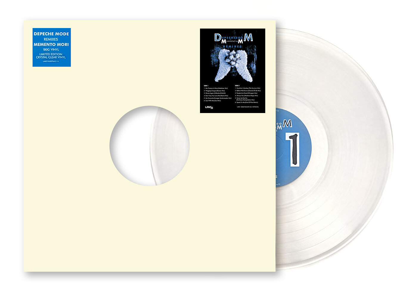 DEPECHE MODE Memento Mori-REMIXES Crystal Clear Vinyl LP Виниловая пластинка