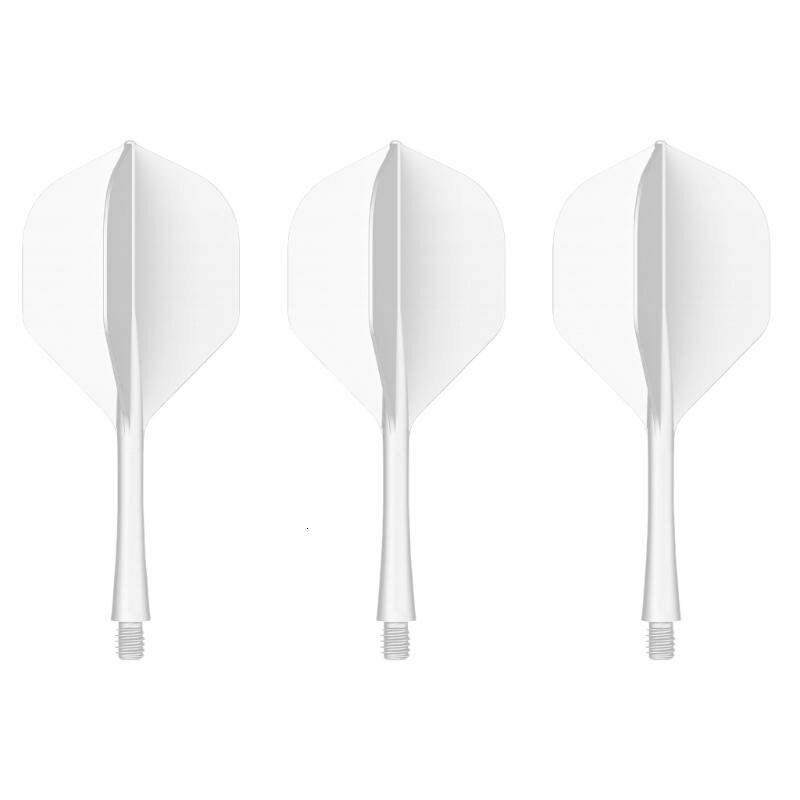 Комплект из 3 шт. пластиковых оперений и грифов для дартса, Белый