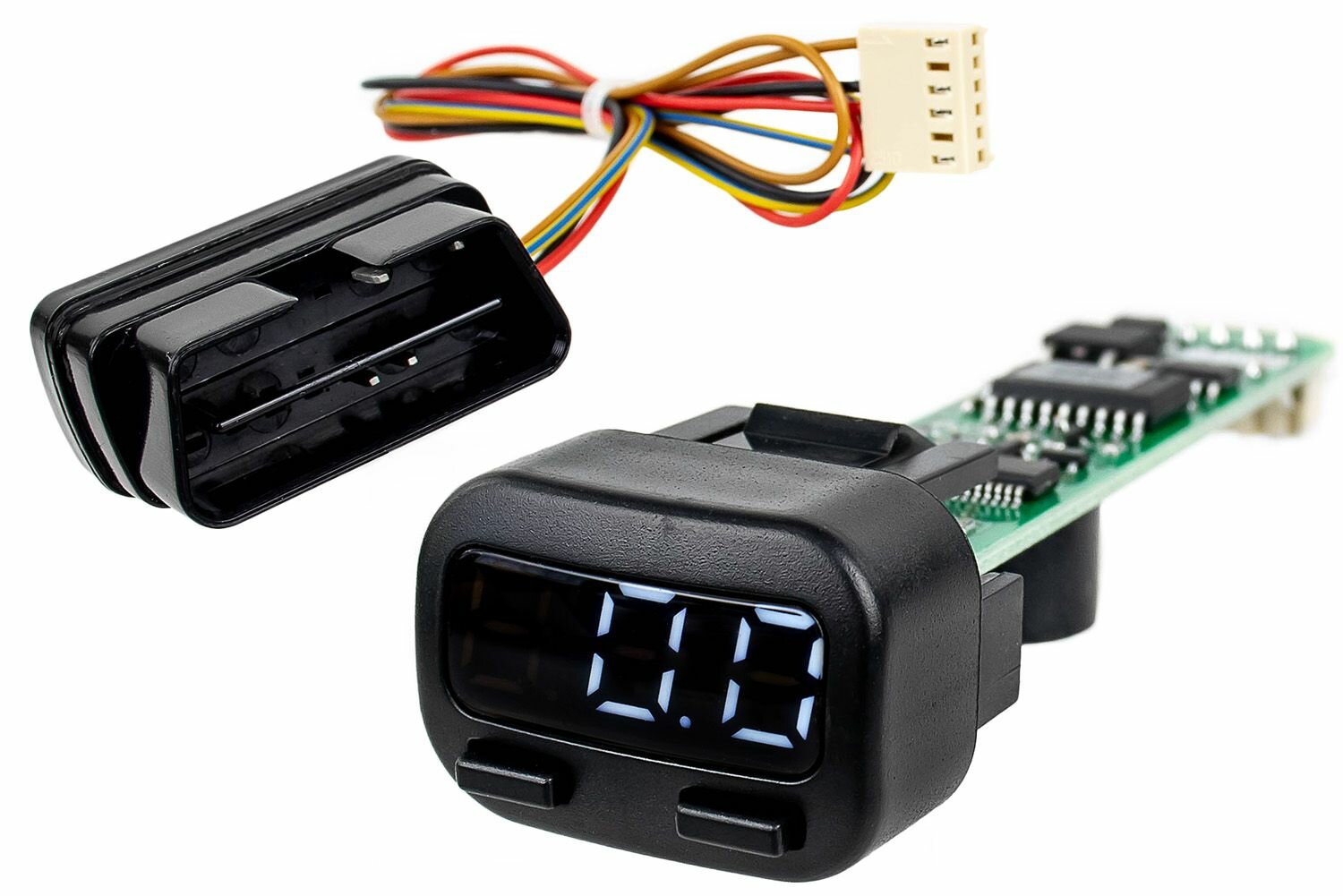 Бортовой компьютер Штат Х1-Т с белой подсветкой вместо заглушки кнопки для Лада Нива Тревел