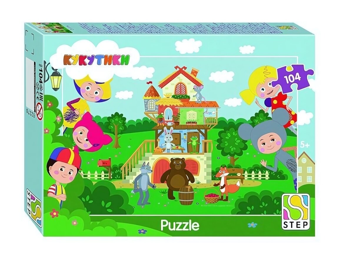 Пазл 104 элемента "Кукутики", картон, яркая картинка 27×18см