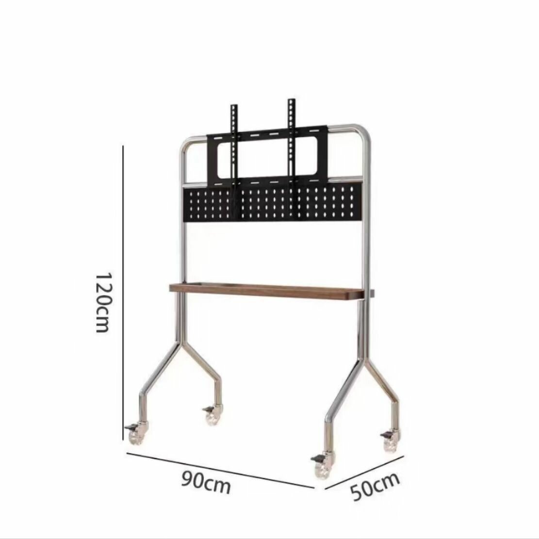 Стойка для телевизора напольная с кронштейном 43-75 дюймов, мобильная, / подставка для телевизора до 90 кг