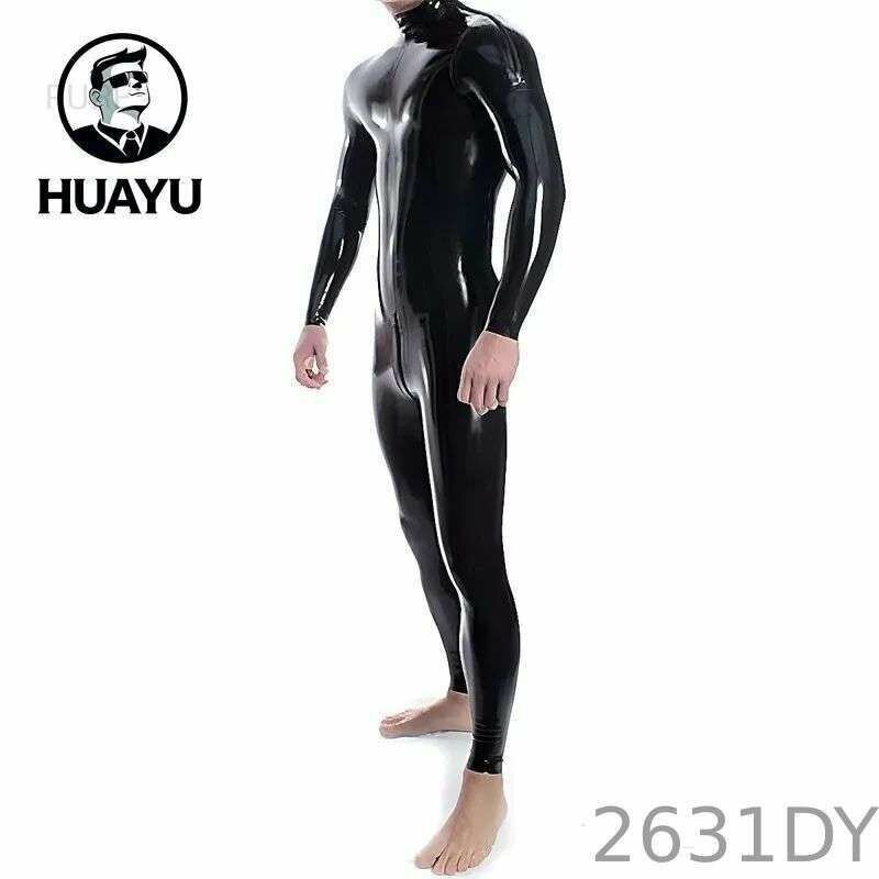 Латексный костюм эротическое боди для мужчин с открытой молнией для сексуальных ролевых игр