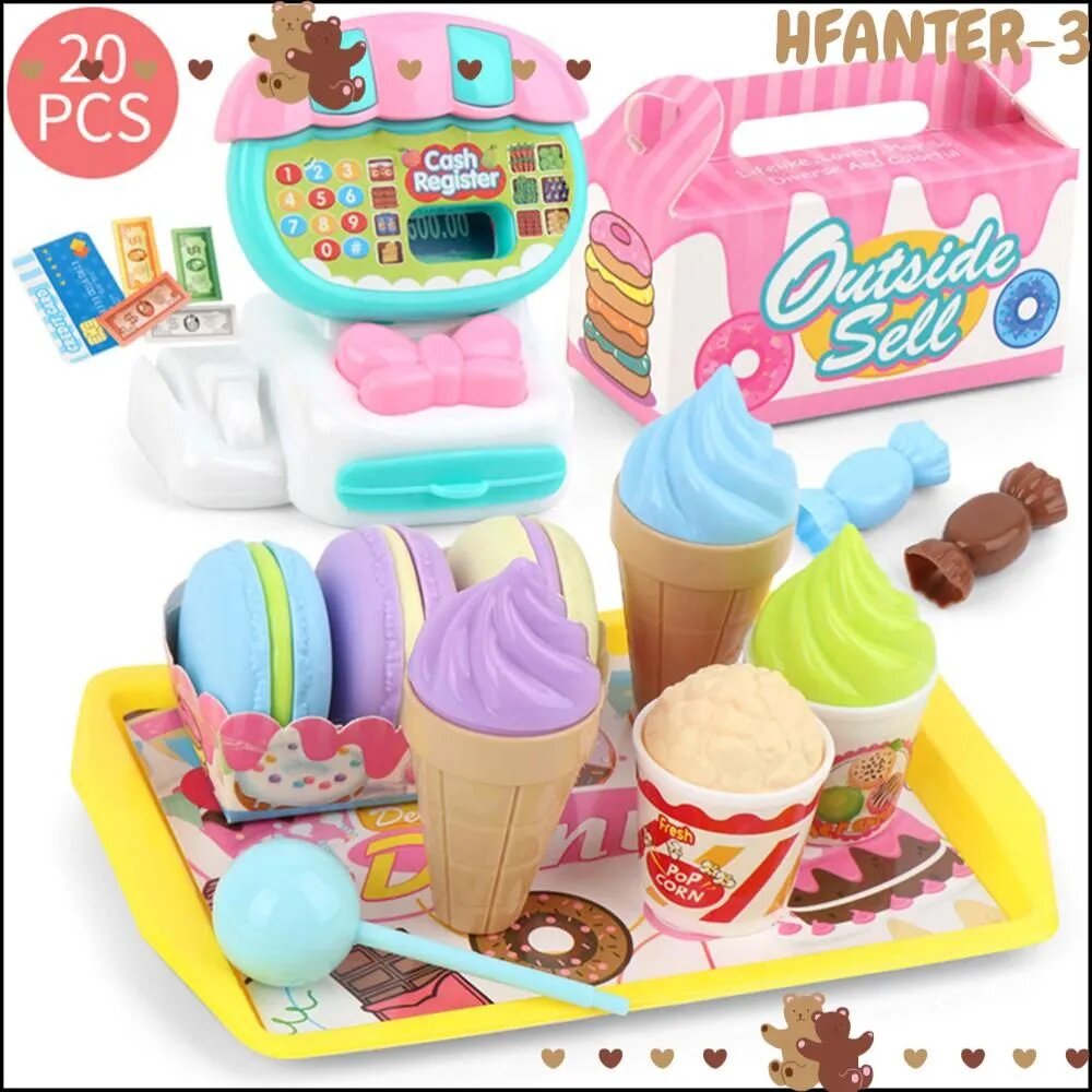 Игровой набор кассового аппарата для детей, развивающий креативность и моторные навыки, для ролевых игр в магазине