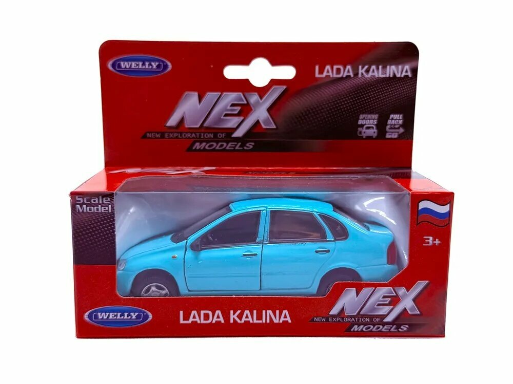 Машинка Welly LADA Kalina, 1:38, бирюзовый, арт.42383W-Т