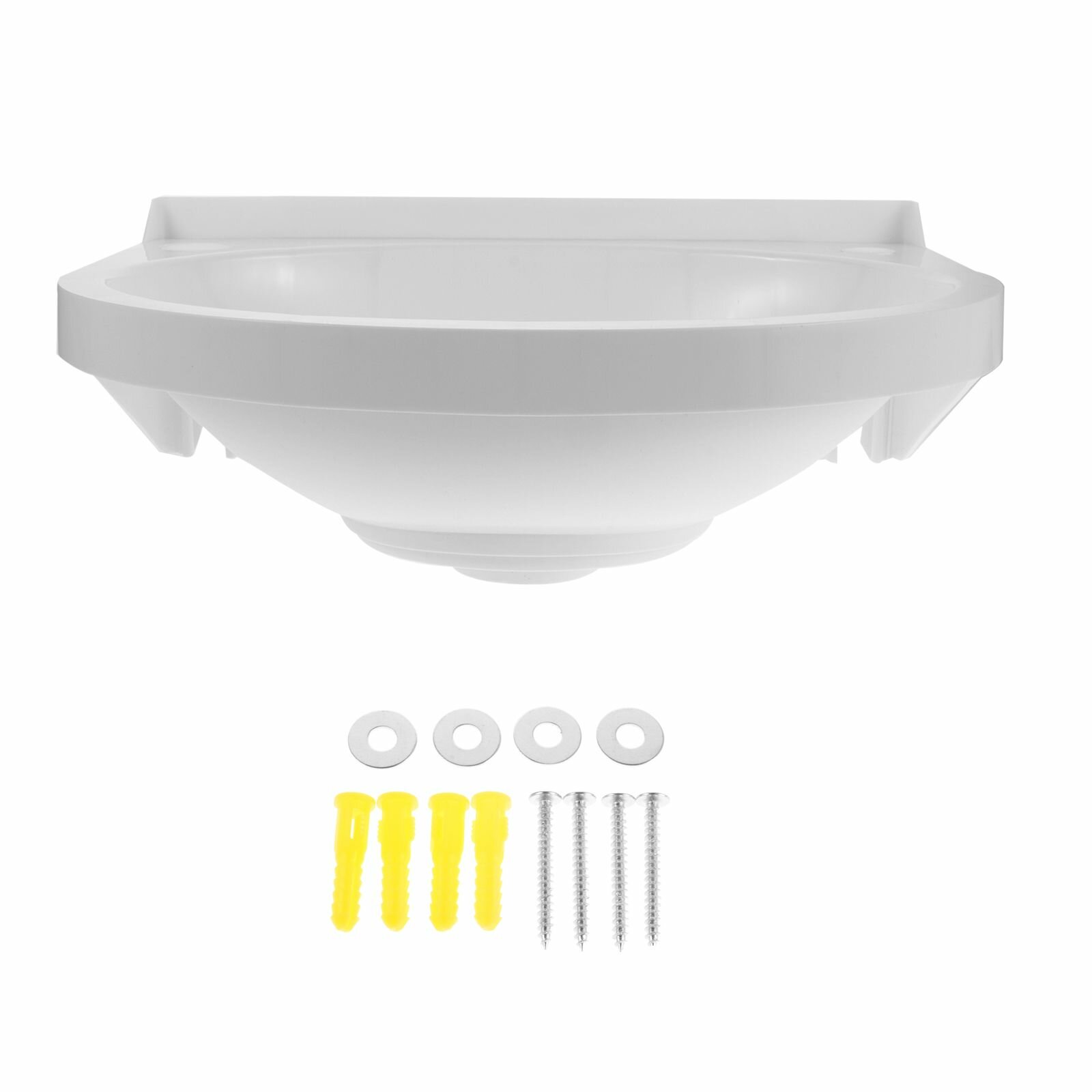 Пластиковая навесная угловая раковина для ванной комнаты, белая, для дома