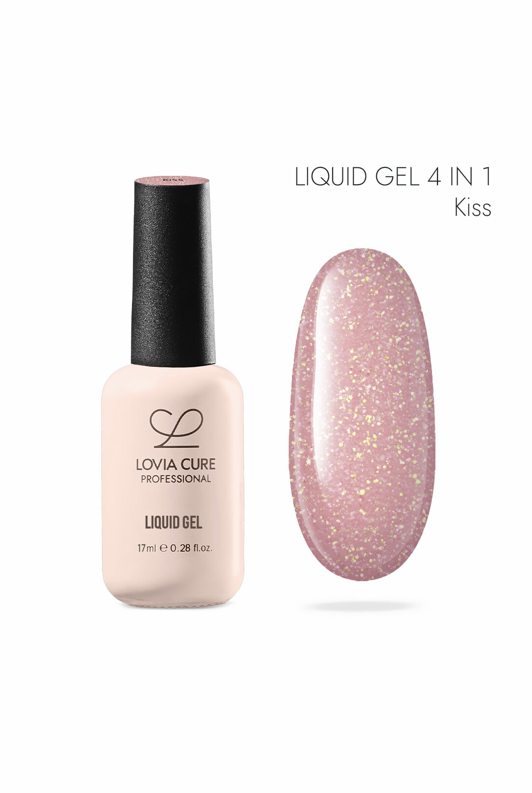 Полигель-архитектор 4 в 1 UV/LED Liquid Gel Wedding Vibe Kiss 17 мл, LOVIA CURE