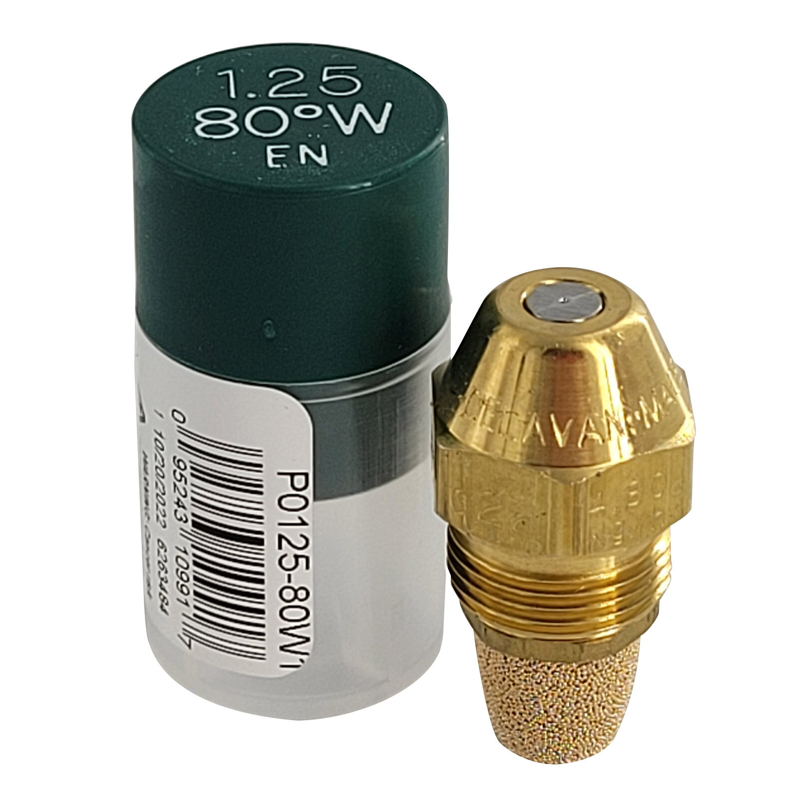Форсунка Delavan 1.25GPH, 80W, P0125-80W1, W - образная форма распыла, угол 80 градусов, для дизеля — фото 1