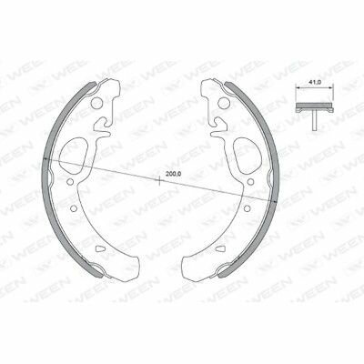 Колодки тормозные барабанные WEEN 152-2470 Lada Kalina 1117-19 с ABS, Kalina II 2192-94 с ABS, Priora 2170-72, Granta 2190-91 Datsun On-Do, Mi-Do