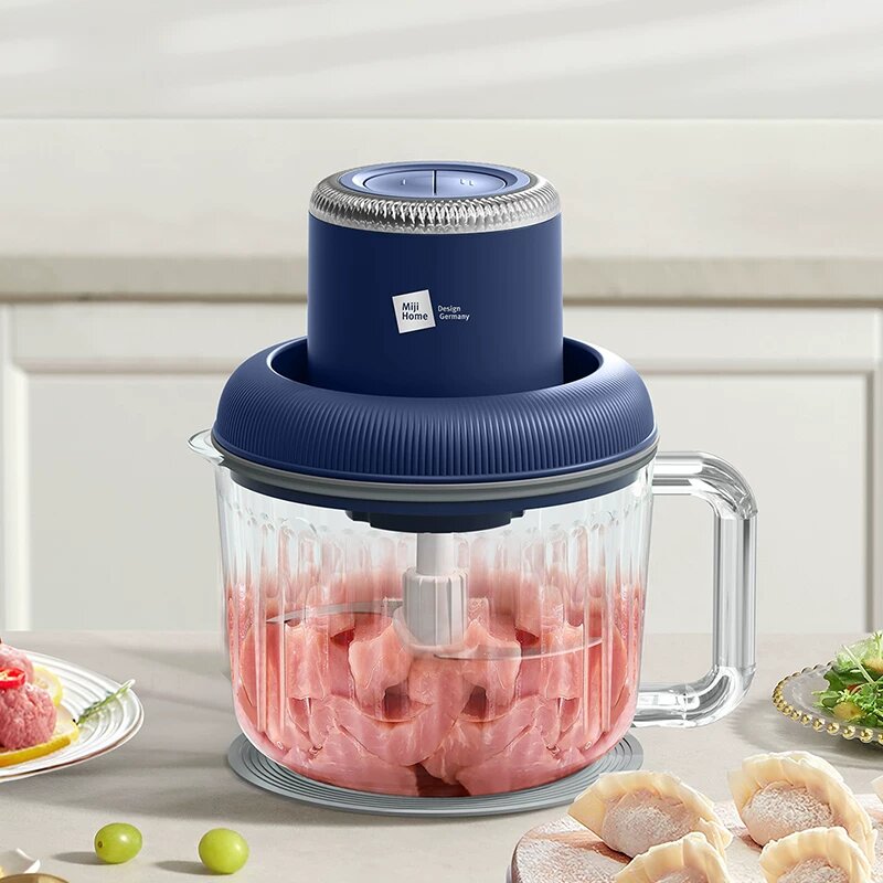 Мясорубка Miji Life FP-L2263: бытовая стеклянная мясорубка для измельчения овощей, приготовления мясного фарша и