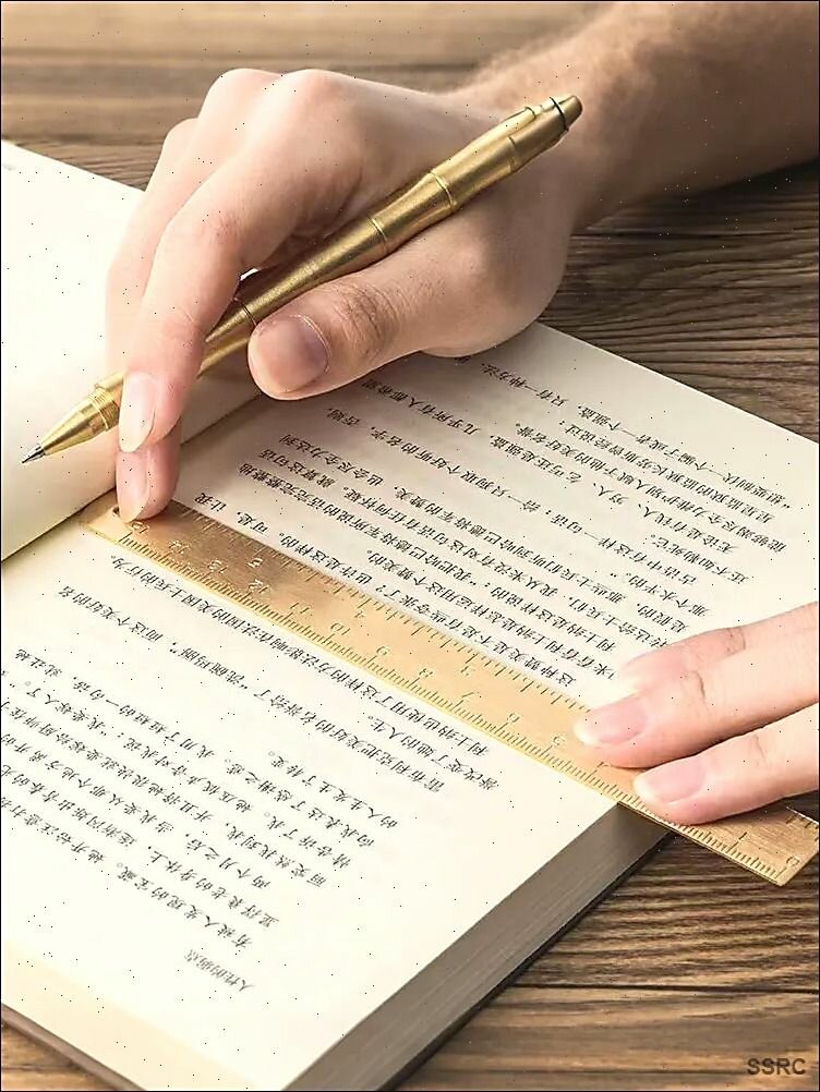 Латунные линейки с лазерной гравировкой, 15см