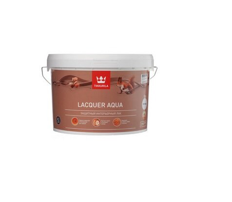 Лак Tikkurila Аква ЕР, интерьерный, полуглянцевый, объем 9 л 700001141