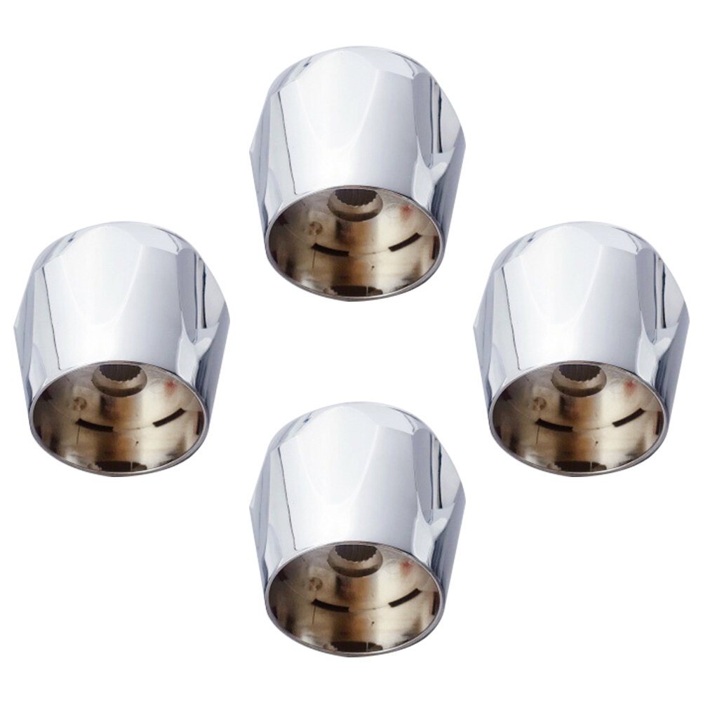 Два комплекта гальванизированных пластиковых ручек для кранов горячей и холодной воды из АБС-пластика (2 красных кольца + 2 синих кольца).