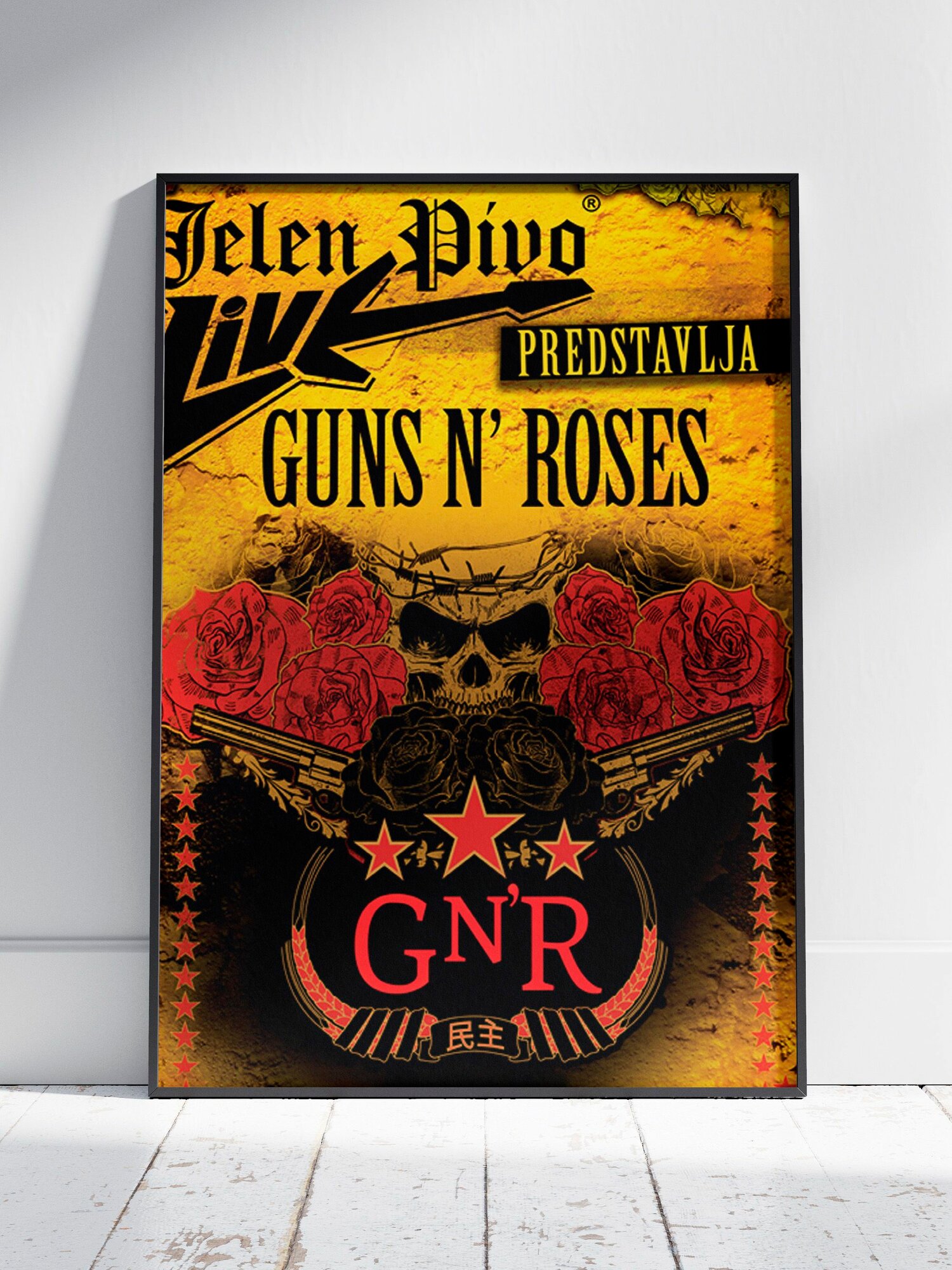 Плакат на стену для интерьера Ганс н Роузес (Guns N Roses 14) - Постер по музыке и артисту формата A4 (21x30 см)