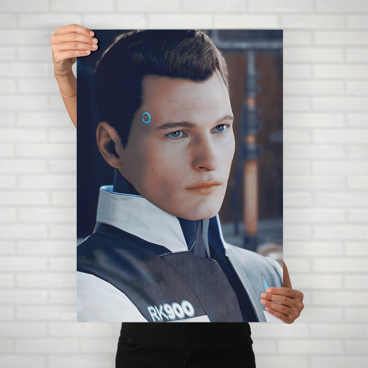 Плакат на стену для интерьера Detroit Become Human (Андроид Коннор 15) - Постер по игре формата А2 (42x60 см)