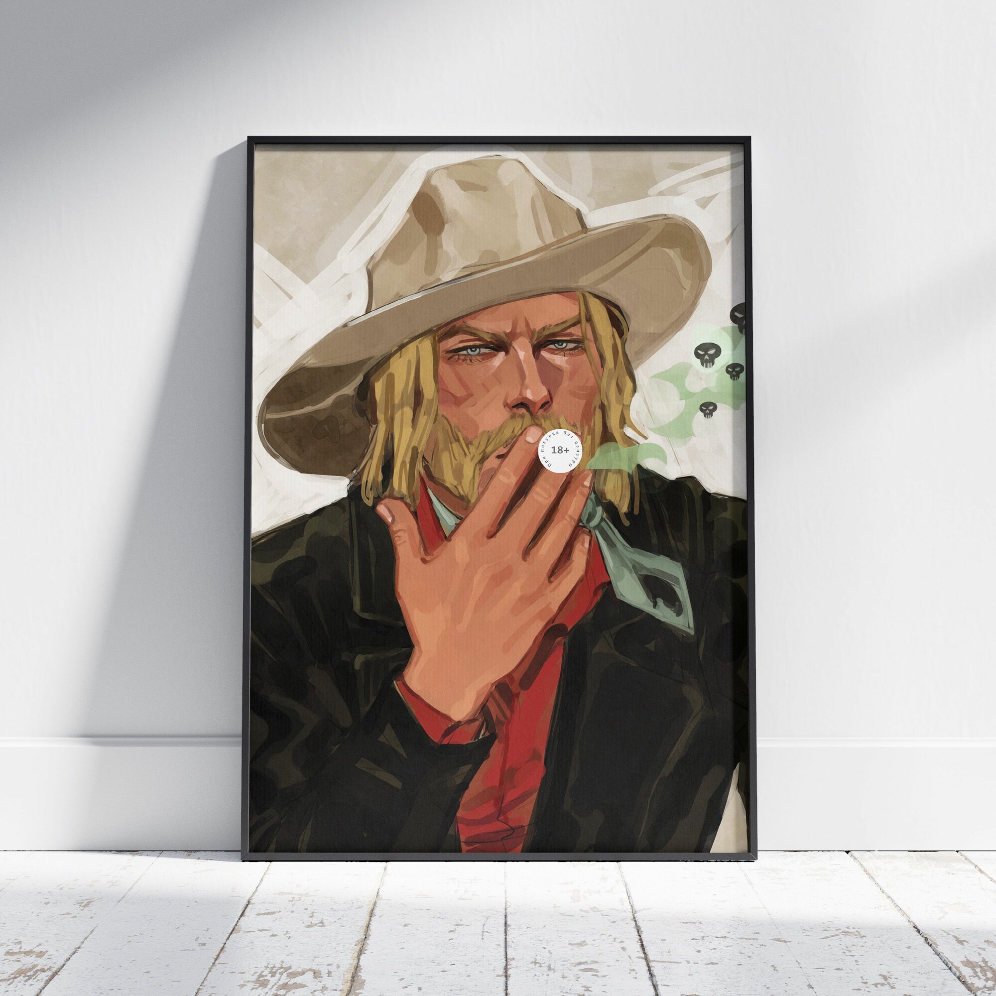 Плакат на стену для интерьера Red Dead Redemption 2 (Мика Белл 3) - Постер по игре формата А4 (21x30 см)