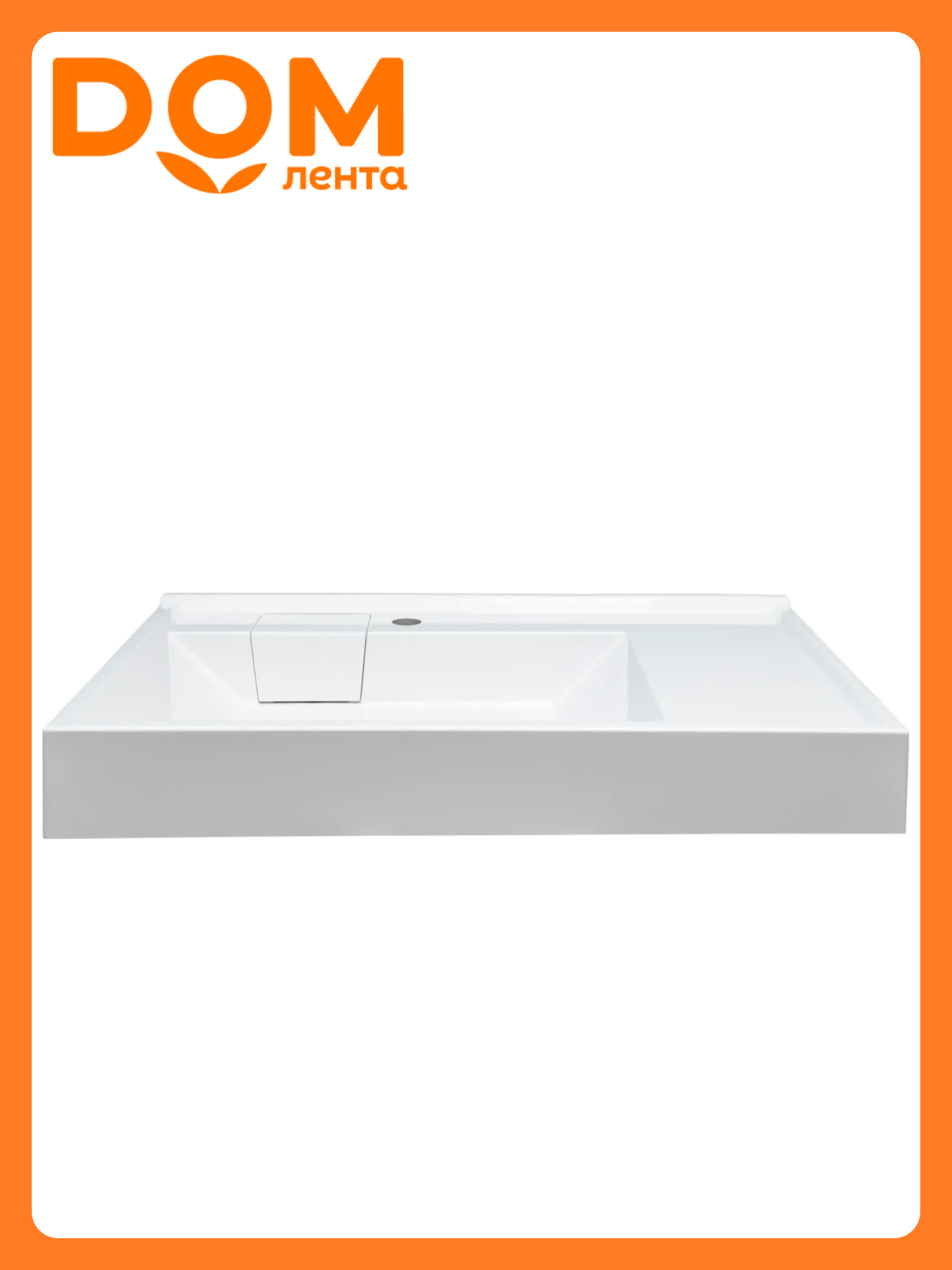 Раковина Nova на стиральную машину 80 см литьевой мрамор левая