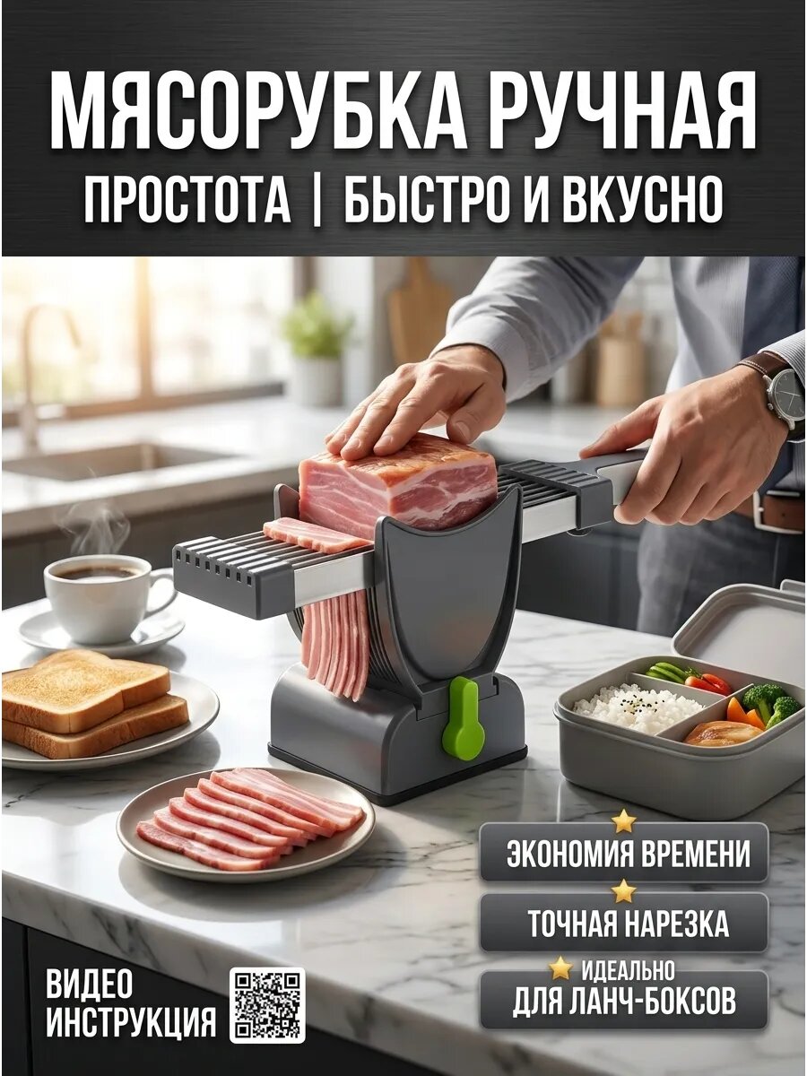 Мясорубка ручная для мяса ломтерезка