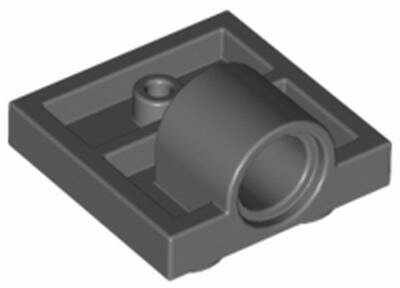 Деталь Lego 10247 Plate, Modified 2 x 2 with Pin Hole - Full Cross Support Underneath