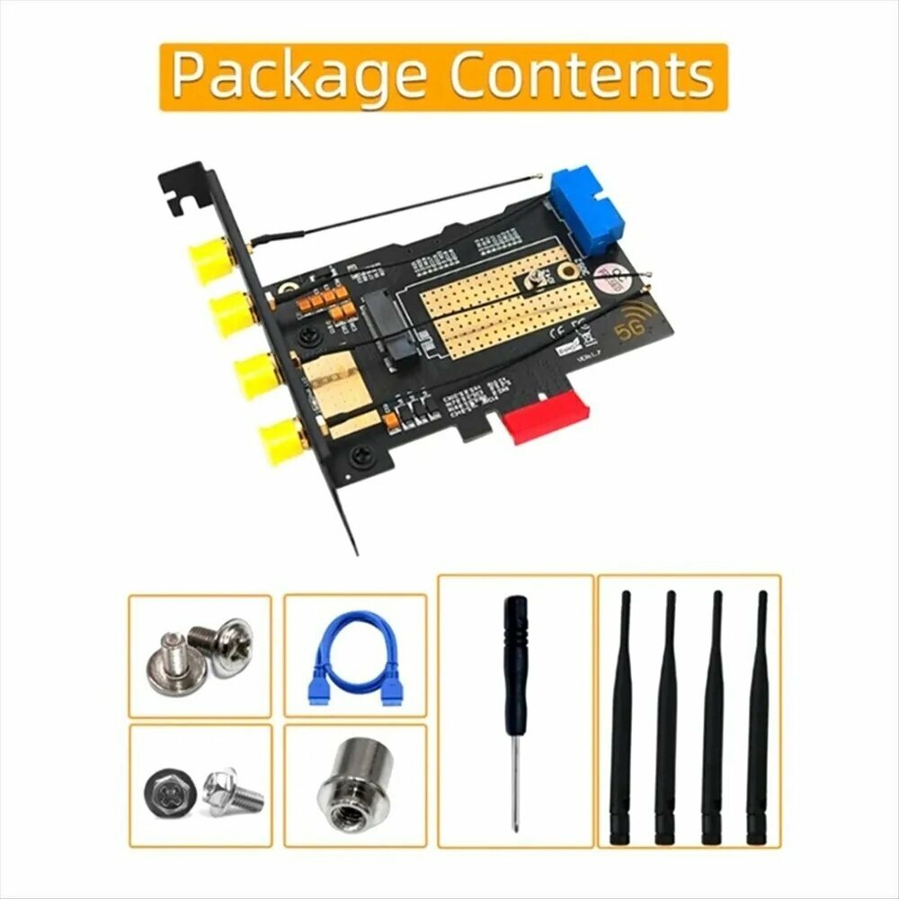 M.2 B Key USB3.0 и PCIe 5G Dual Bus 5G-WWAN Карта-адаптер, карта-адаптер для настоль