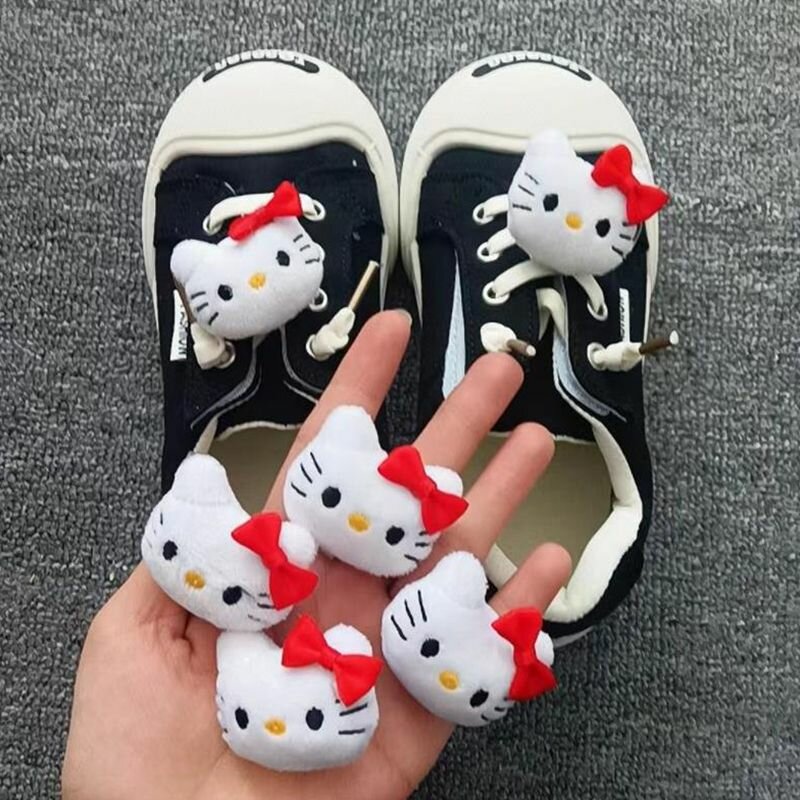 Пряжка для шнурков HelloKitty — цветочная декоративная застёжка для шнурков, для кроссовок и повседневной обуви — ярко