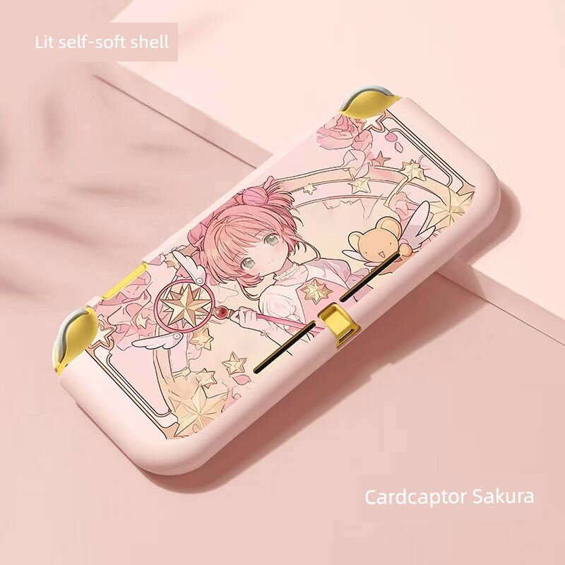 Защитный чехол для Nintendo Switch Lite, жесткий, с рисунком Аниме Сакура, анти-скользящий аксессуар для игровой консоли