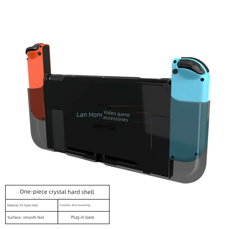 Кристально прозрачный чехол для Nintendo Switch, черный прозрачный
