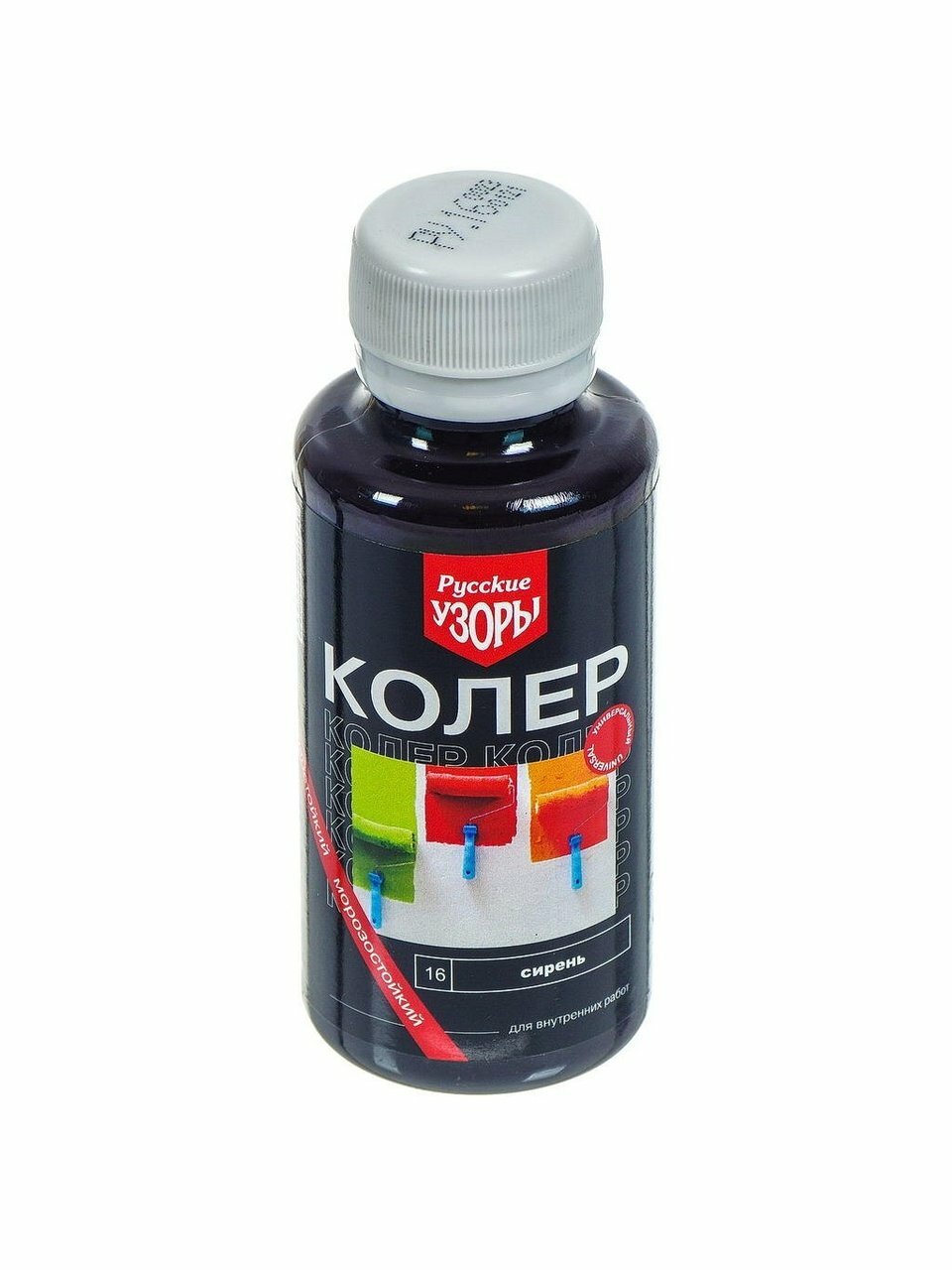 Колер паста Русские узоры №16 сиреневый 100 мл для колеровки красок и лаков. Качественный пигмент для внутренних работ.
