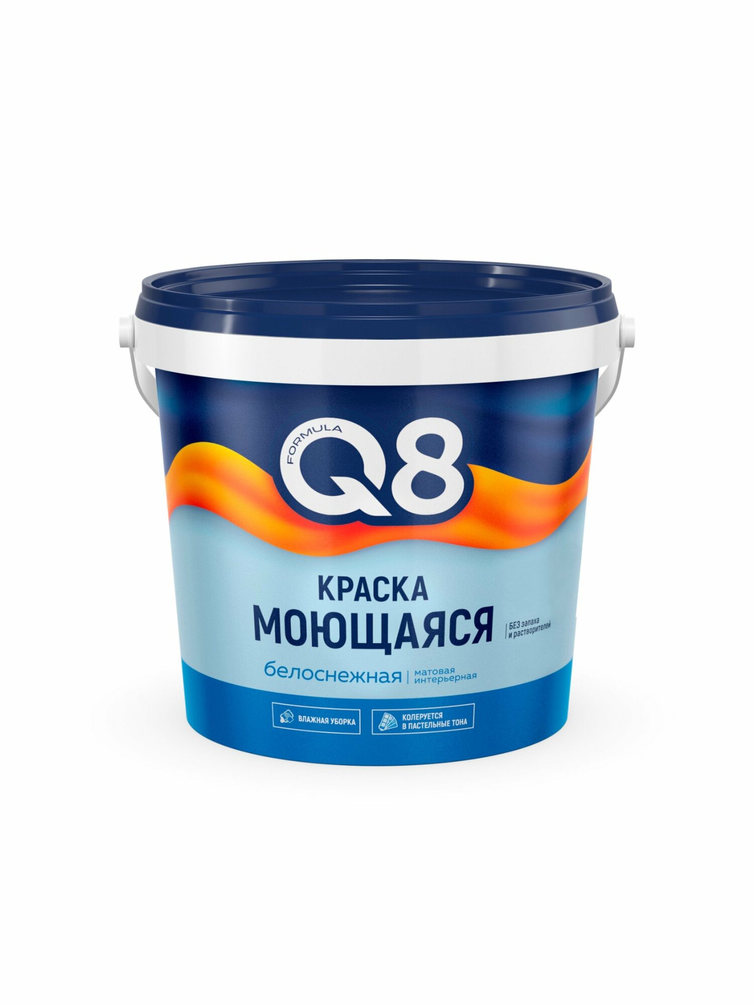 Краска водно-дисперсионная Formula Q8 акриловая универсальная моющаяся матовая белоснежная для внутренних работ 1.4 кг