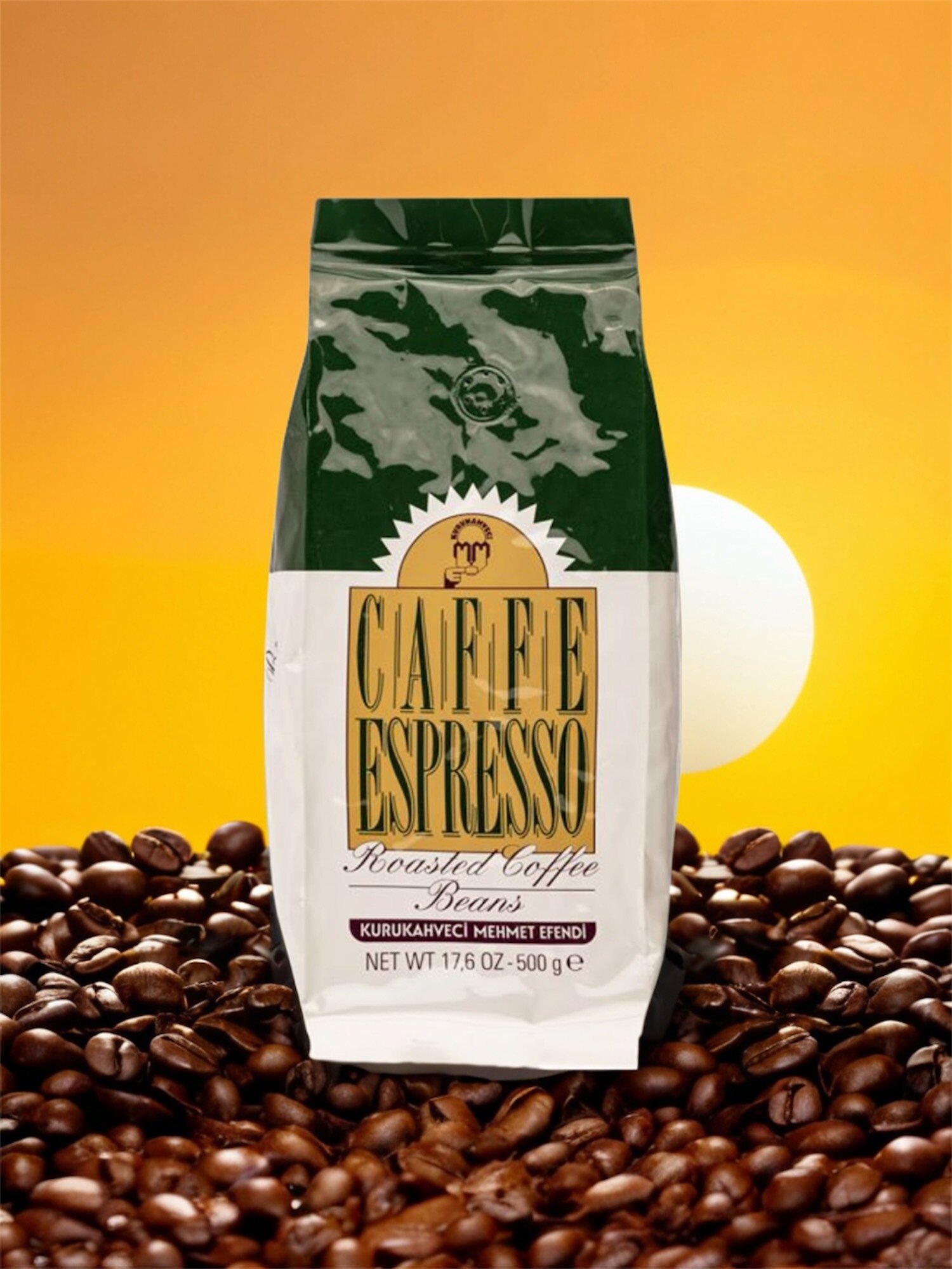 Кофе в зернах 500гр, Caffe Espresso, KURUKAHVECI MEHMET EFENDI/турецкий Мехмет Эфенди