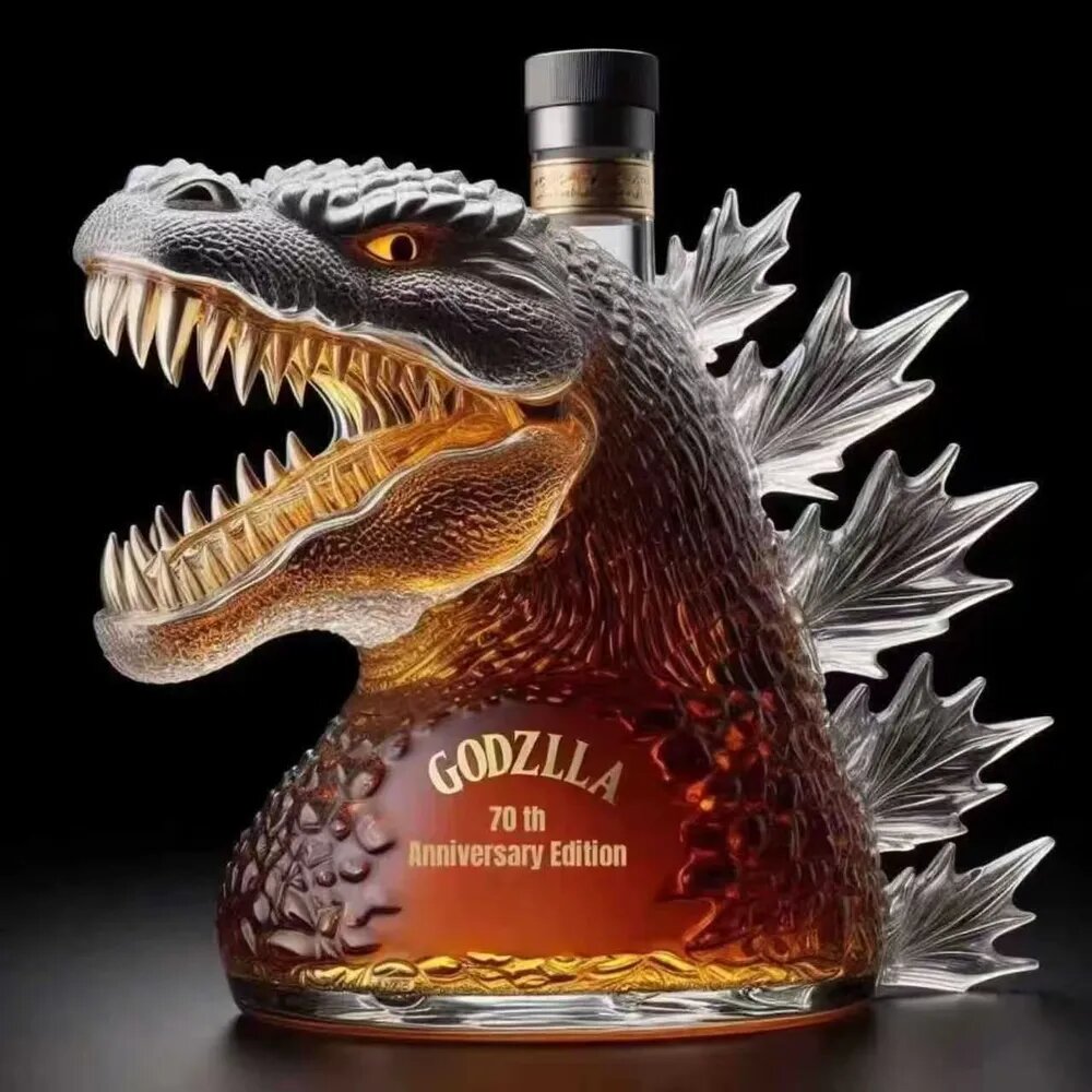 Godzilla 70th Anniversary Edition бутылка 0.32 л прозрачная для алкогольных напитков