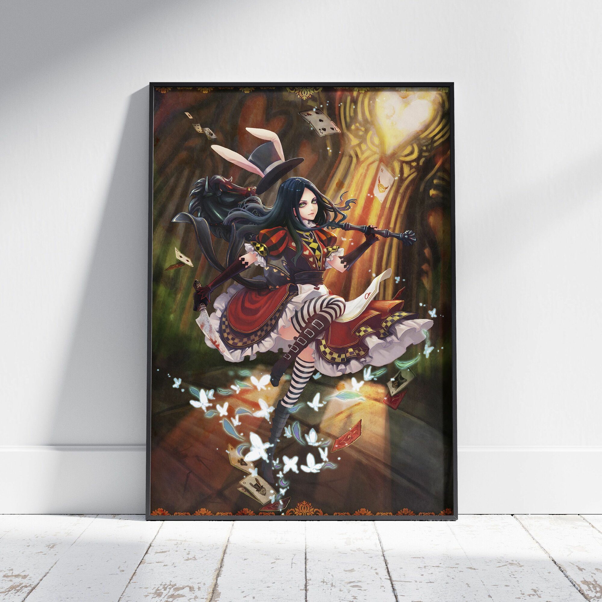 Плакат на стену для интерьера Алиса в стране кошмаров (Alice Madness Returns 17) - Постер по игре формата А4 (21x30 см)