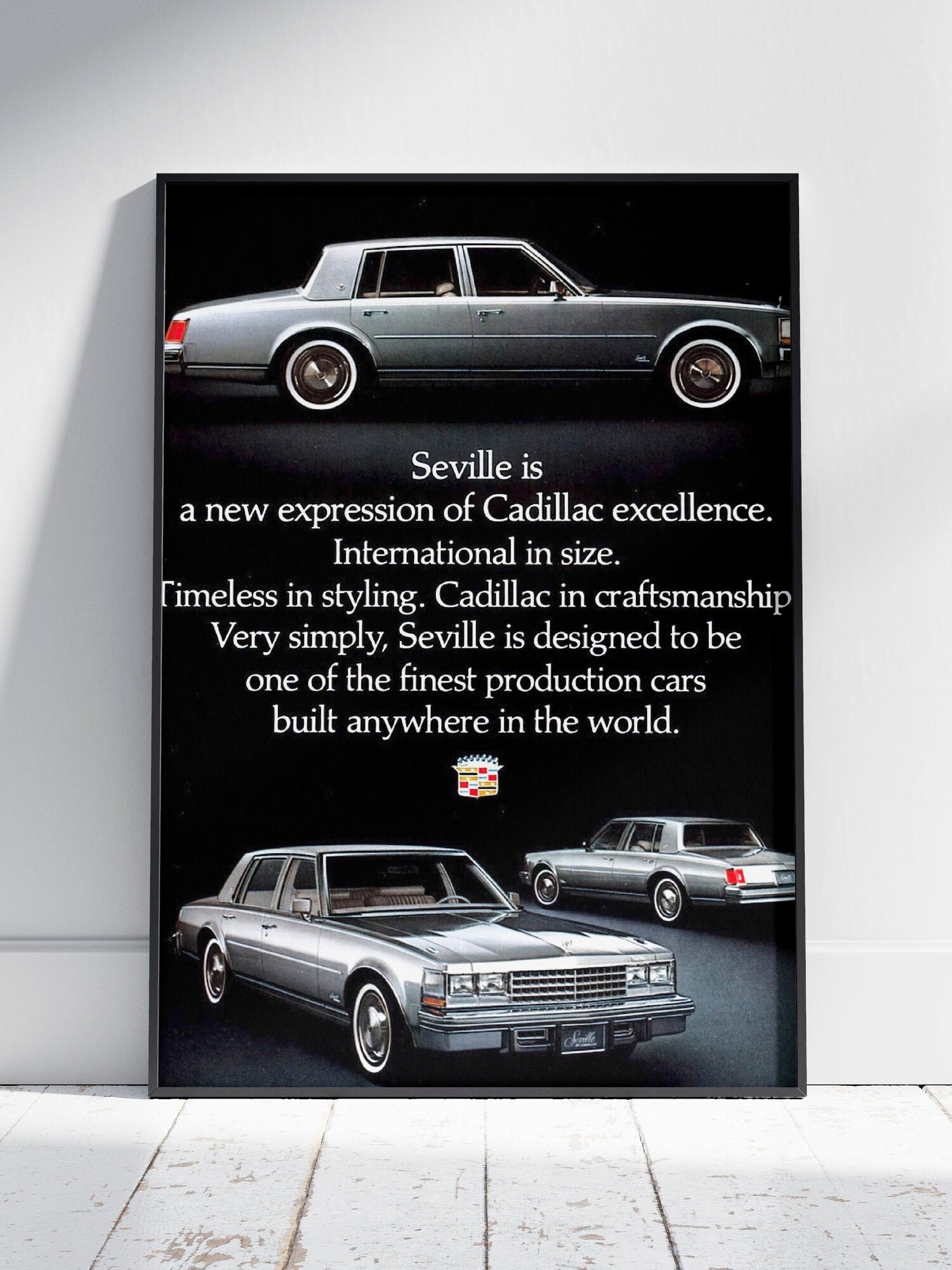 Плакат на стену для интерьера Легенды Авто (Кадиллак Севиль - Cadillac Seville 2) - Постер по машине формата A4 (21x30 см)
