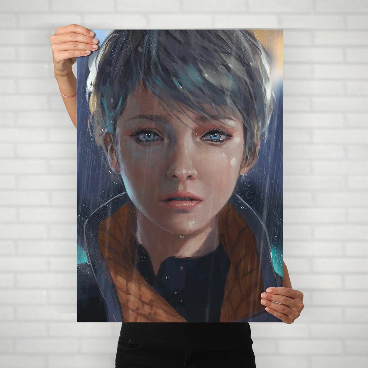 Плакат на стену для интерьера Detroit Become Human (Кара 2) - Постер по игре формата А2 (42x60 см)