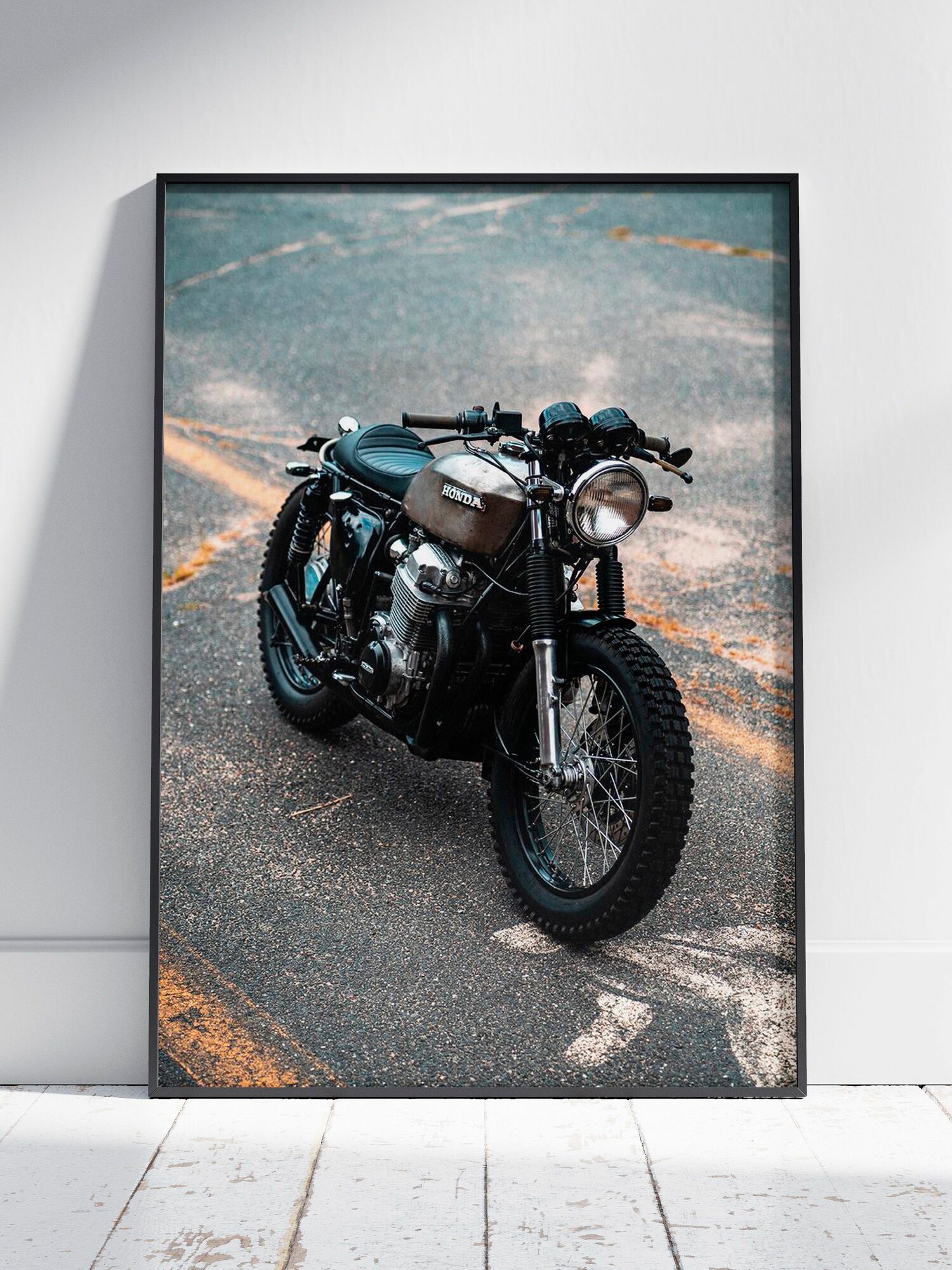 Плакат на стену для интерьера Мотоцикл (Honda CB750 3) - Постер по мото и байкам формата A3 (30x42 см)