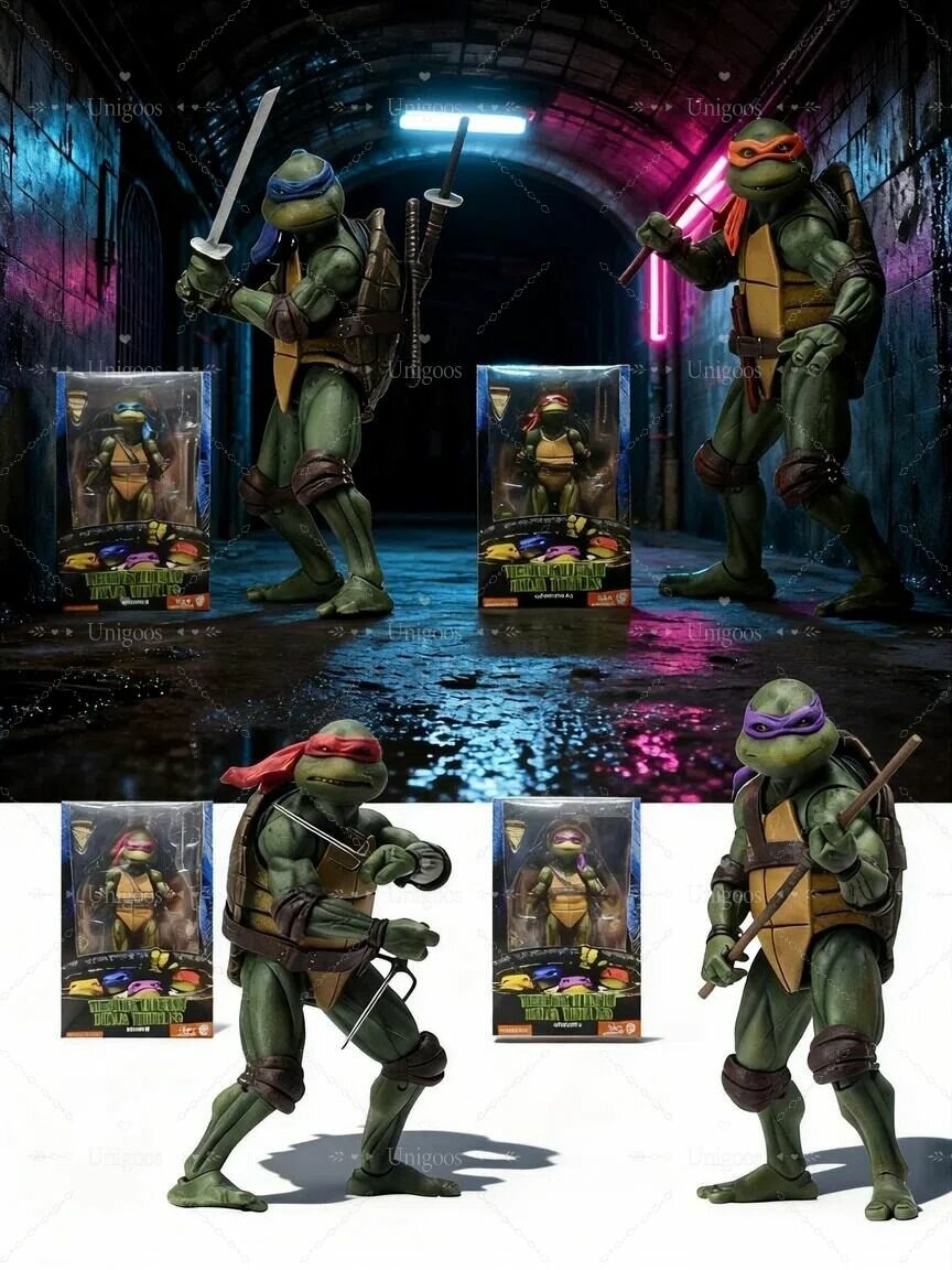 Набор фигурок "Черепашки Ниндзя" TMNT, 18 см, 4 фигурки, аксессуары