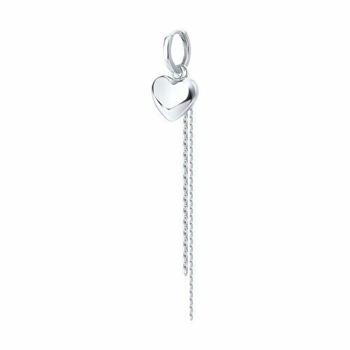 Серьги с подвесками, серебро, 925 проба, родирование