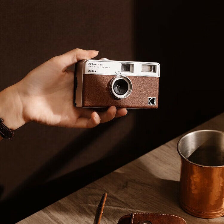 Камера KODAK ретро пленочная EKTAR H35 с вспышкой для студентов винтажный коричневый цвет Цвет：Темно-коричневый