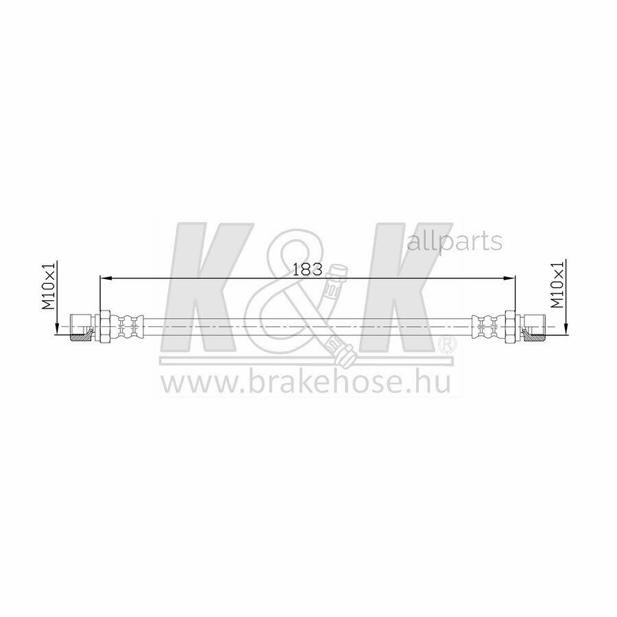 K&K FT0225 Шланг тормозной DAEWOO Lanos (KLAT) 1.4 1.5 1.6 16V 05.97-
