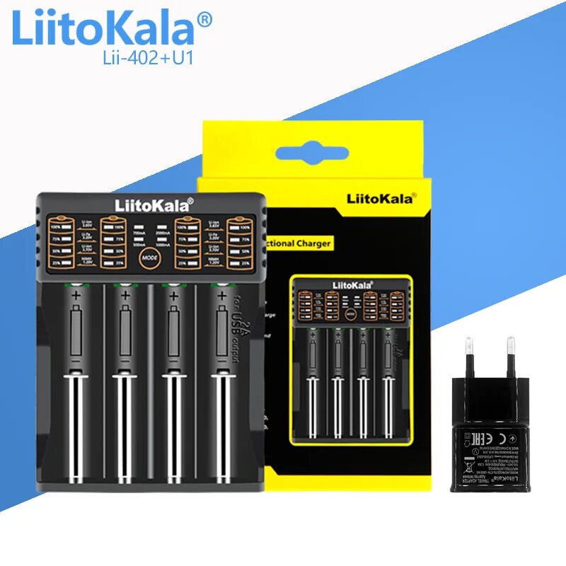 LiitoKala Lii-402(U1) зарядное устройство для аккумуляторов